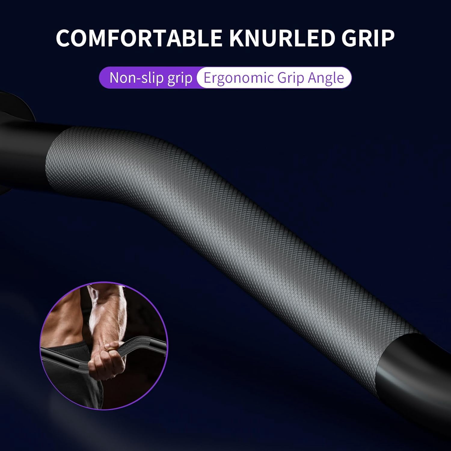 47" Curl Bar Weight Lifting Bar, 1-inch Curling Bars for Weight lifting ...