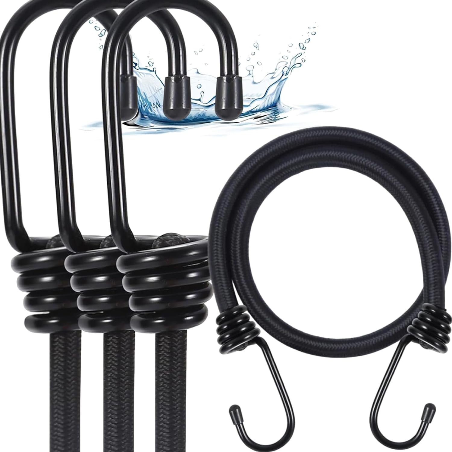 47" Heavy Duty Bungee Cords with Hooks, 4 Pack Bungee Cord, Bungee ...