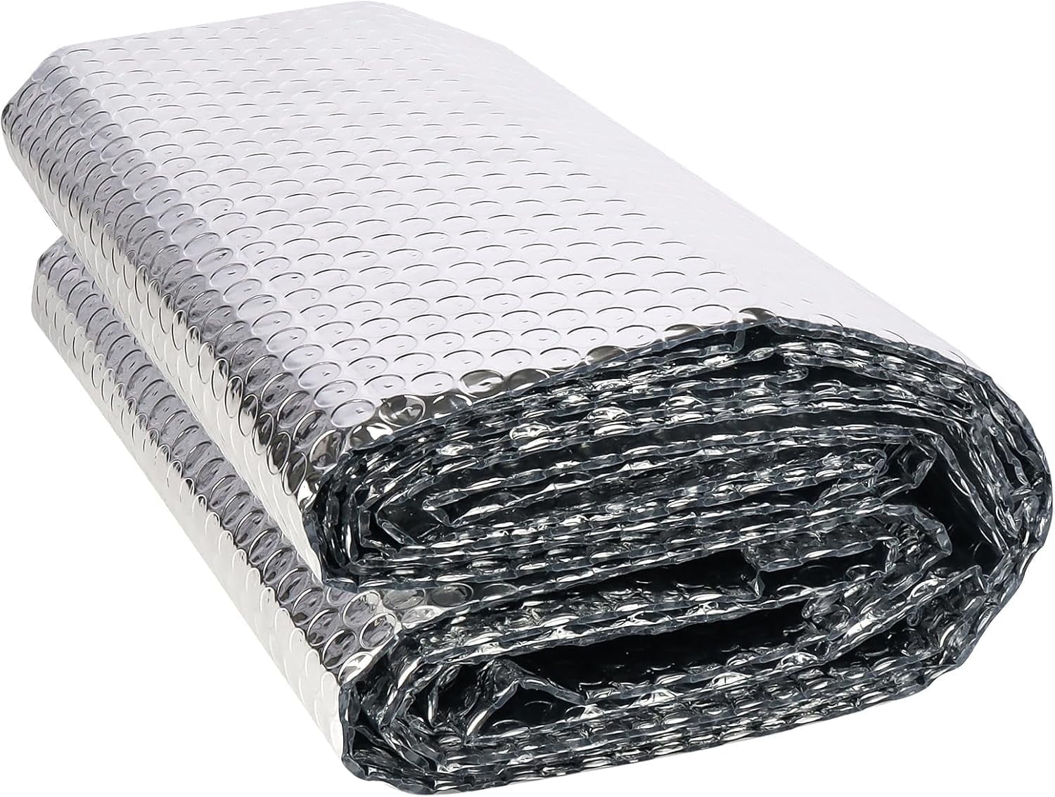 47 IN X 10FT Double Reflective Bubble Foil Insulation Foam, Aluminum Foil Thermal Insulation ...