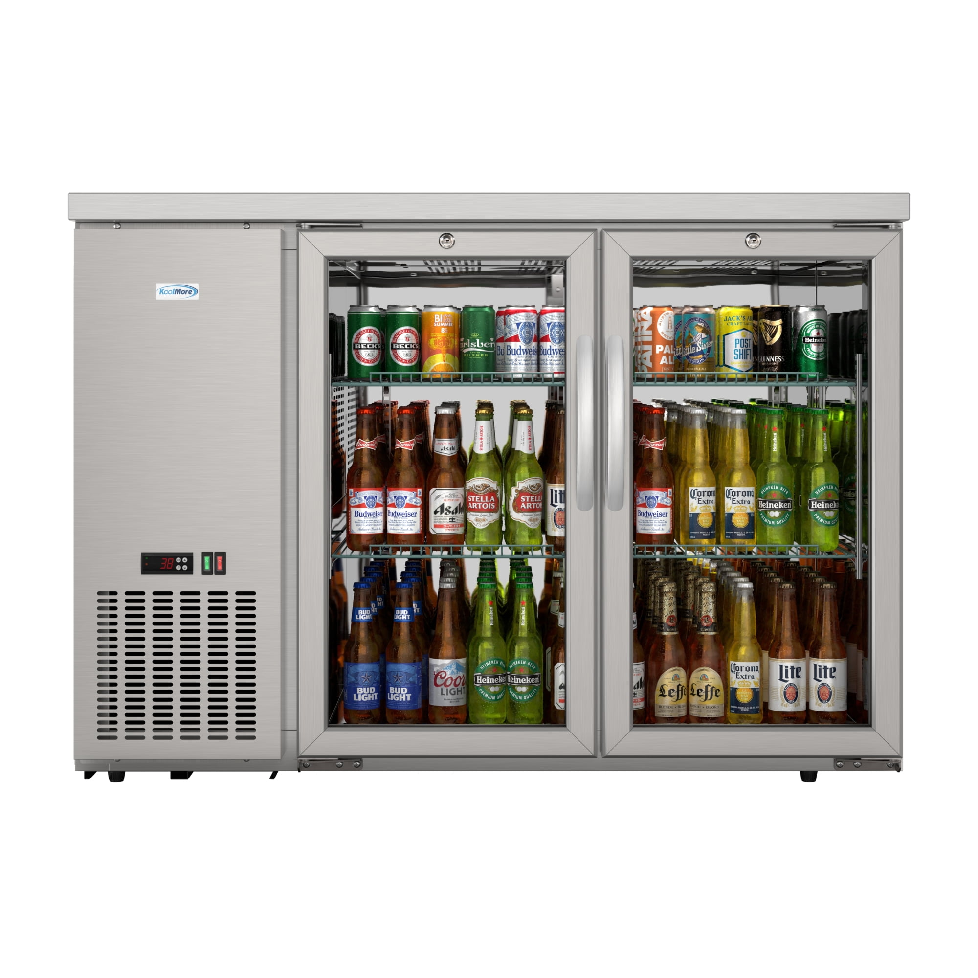47 In. Commercial Back Bar Cooler in Stainless Steel With Side ...