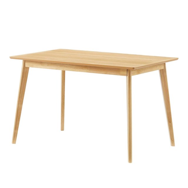 47 Inch Dining Table, Brown Oak, Wood, Mid Century Kitchen Cafe Bistro ...