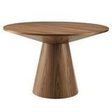 47 Inch Dining Table, Walnut, Wood, Round, Kitchen Cafe Bistro ...