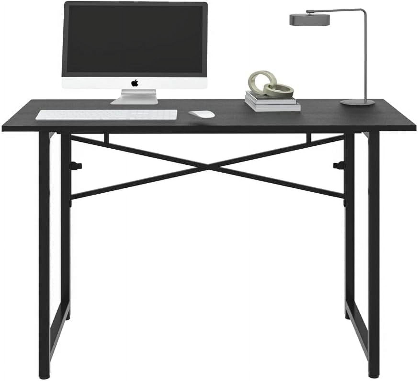47 Inch Foldable Computer Desk, Folding Space-Saving Home Office Table ...