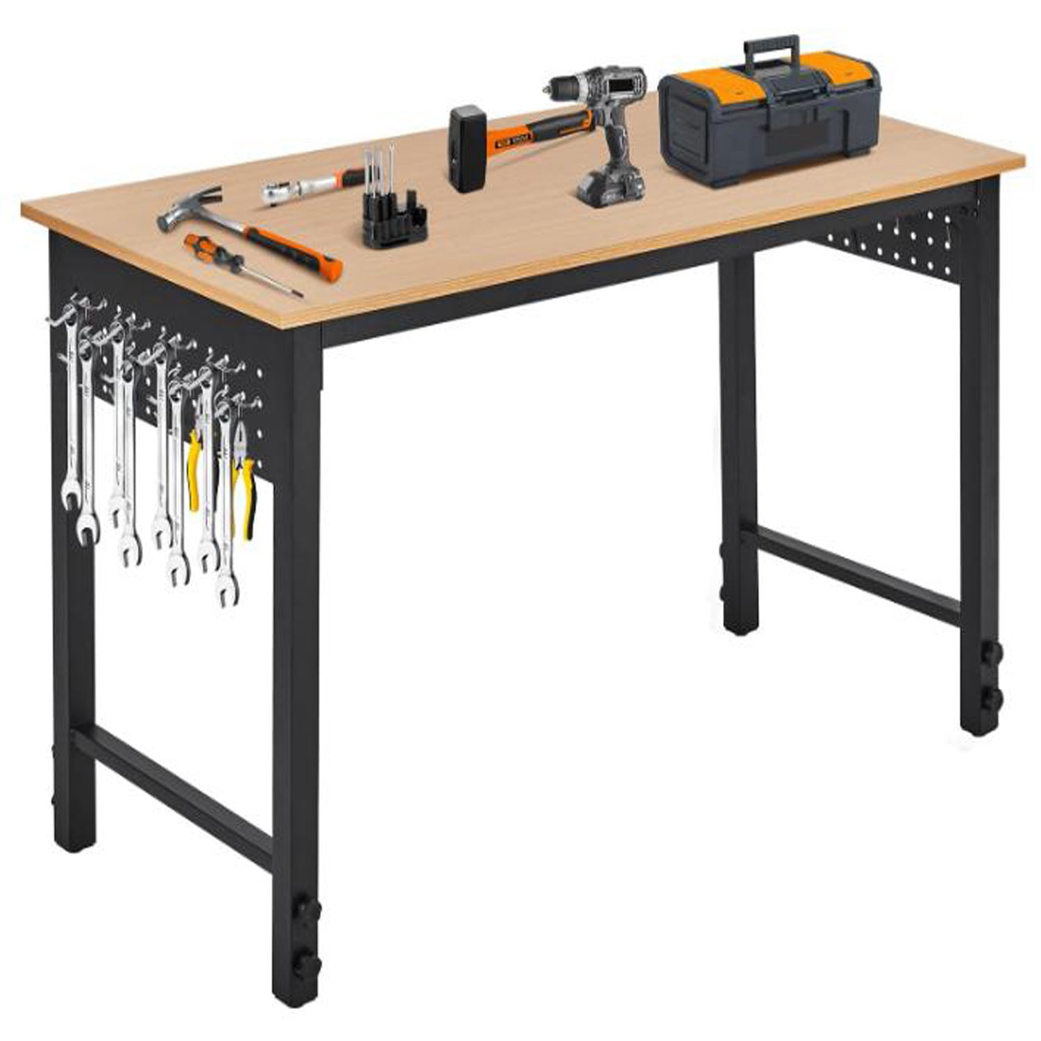 47 Inch Heavy Duty Adjustable Workbench 2000LB Capacity with Locking ...