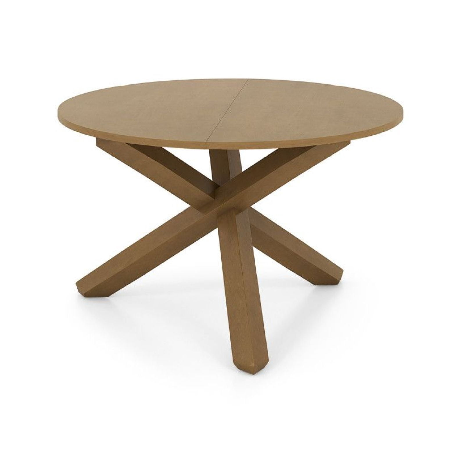 47 Inch Round Dining Table, Acacia Wood Kitchen Table for 6 Person ...