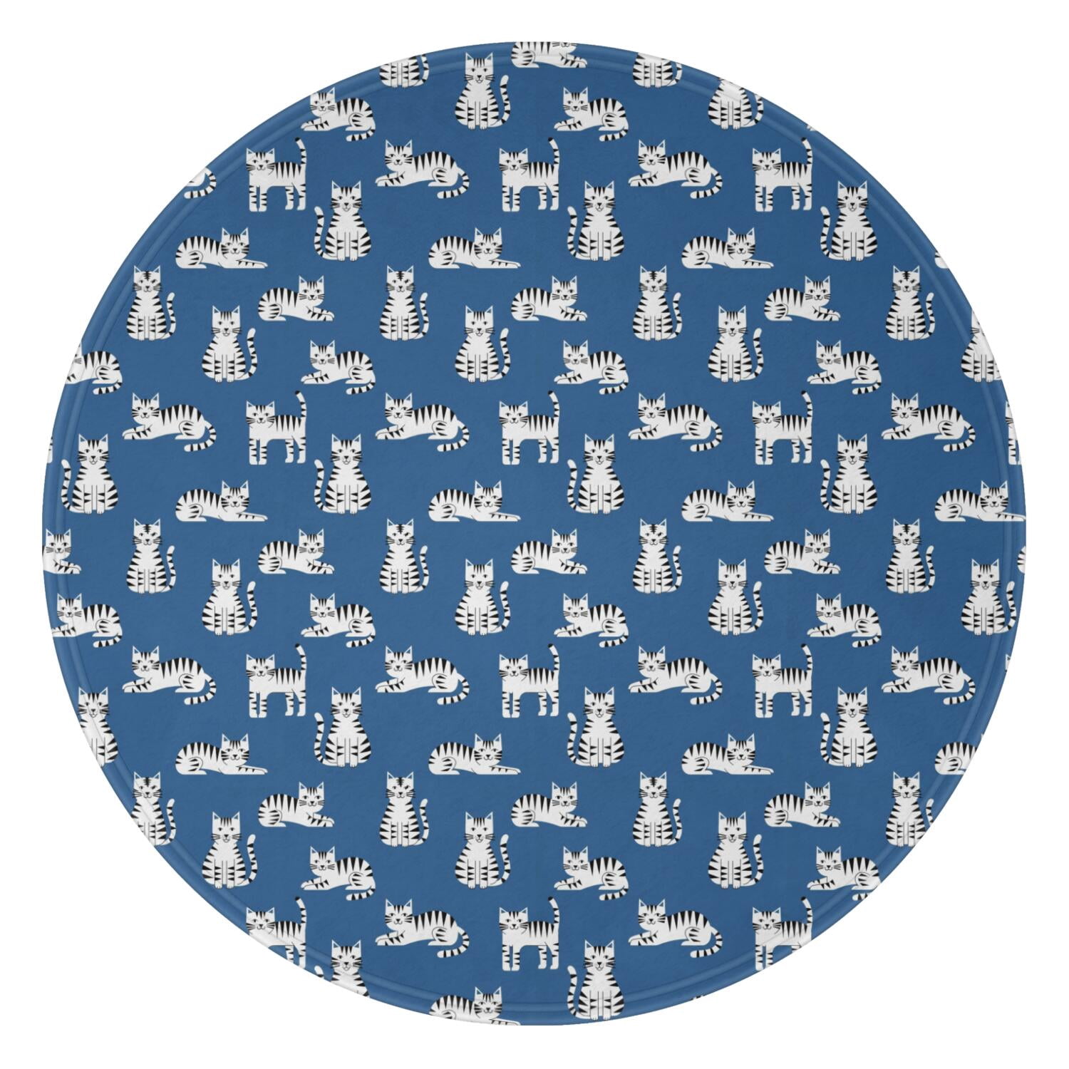 47 Inch Round Flannel Blanket for Adults & Kids, Soft, Cozy ...