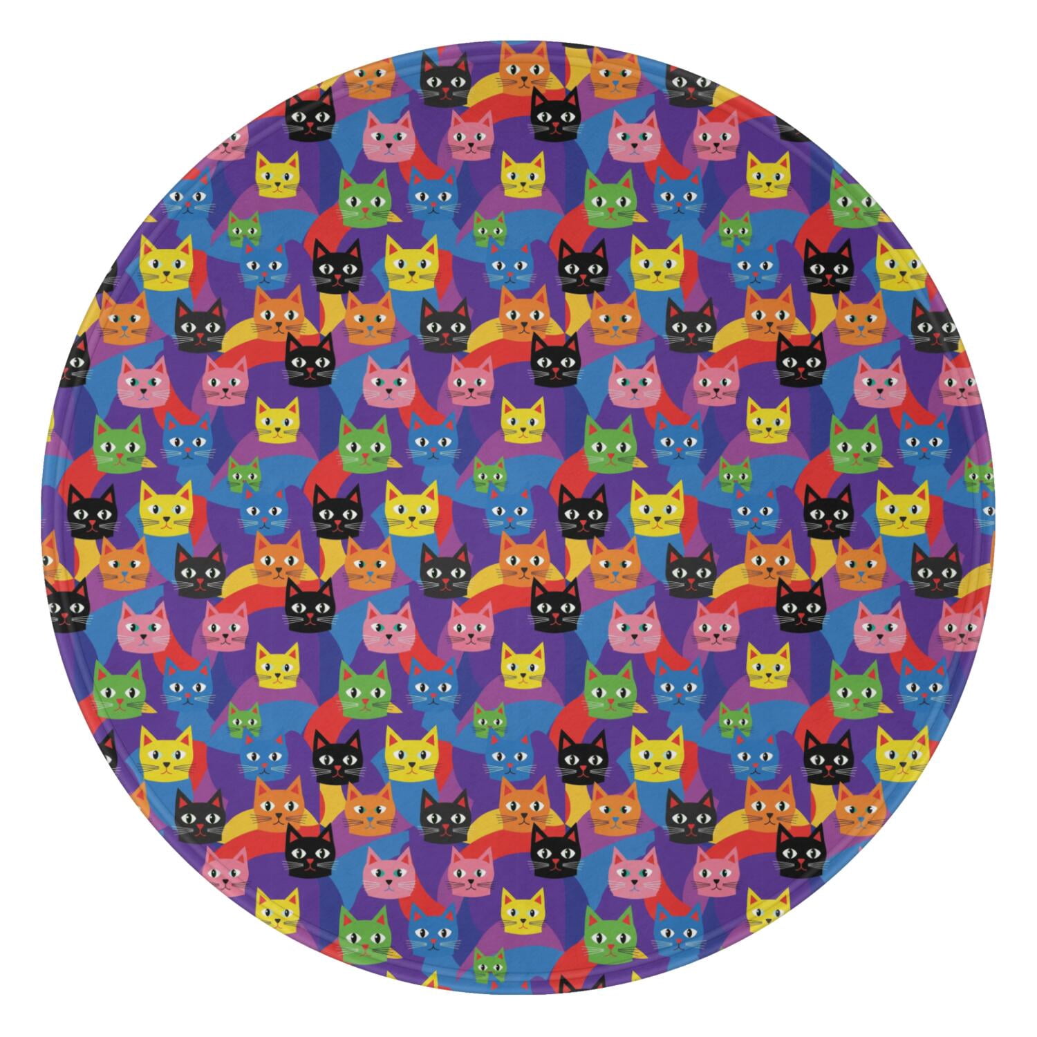 47 Inch Round Flannel Blanket for Adults & Kids, Soft, Cozy ...