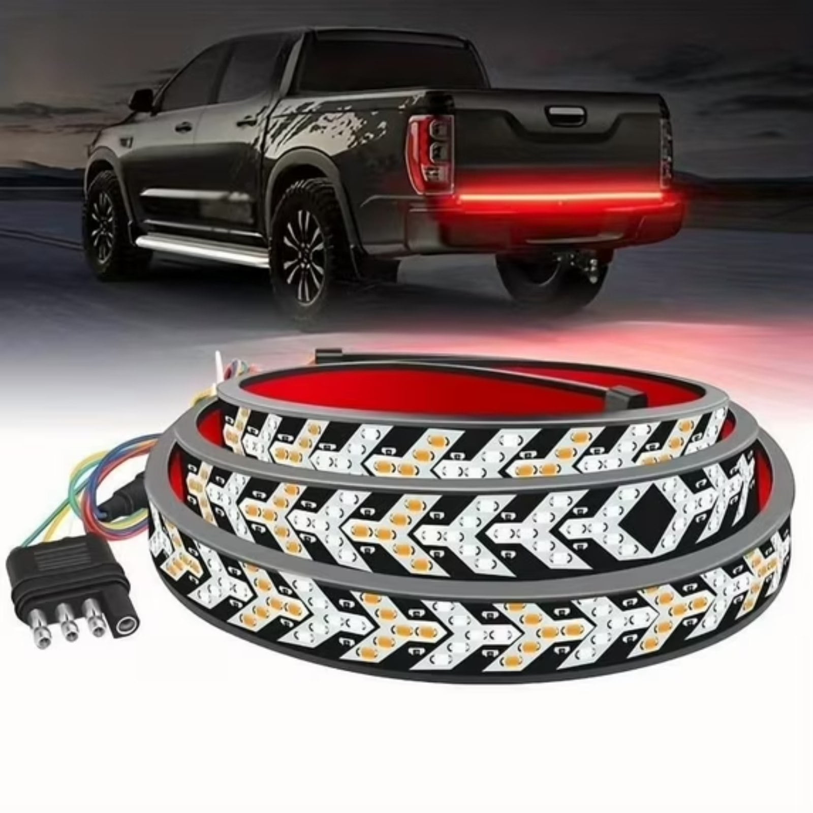 47 Inch Truck Tailgate Strip Light LED Bar, Arrow Sequential Amber Turn ...