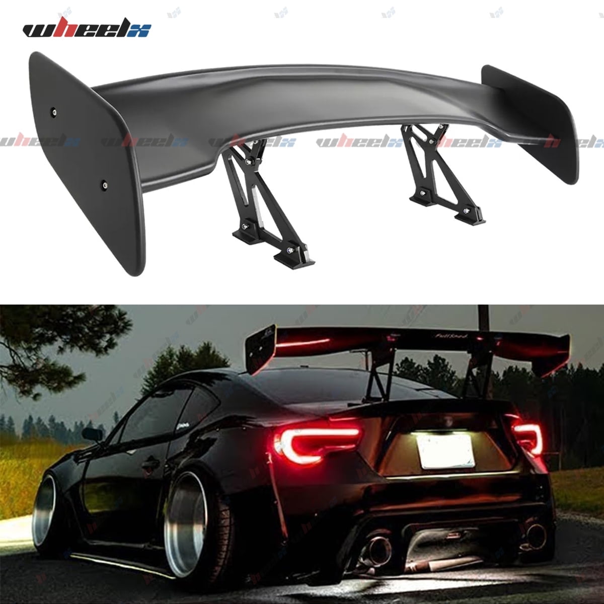 47 Inch Universal Rear Spoiler, Adjustable GT Style Car Rear Trunk ...