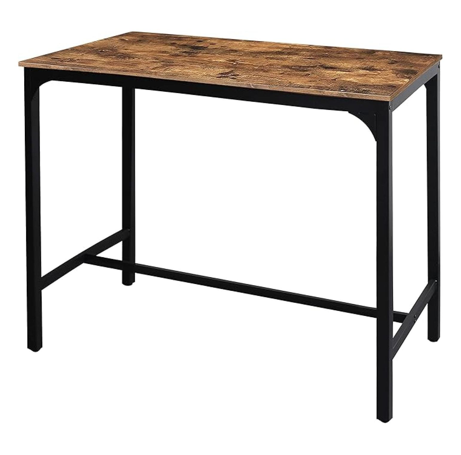 47'' Industrial Bar Height Table, High Pub Table with Adjustable Legs ...