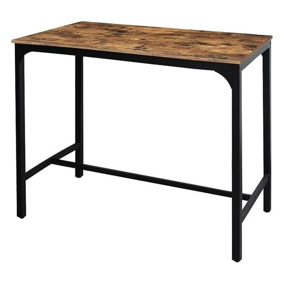 47'' Industrial Bar Height Table, High Pub Table with Adjustable Legs ...