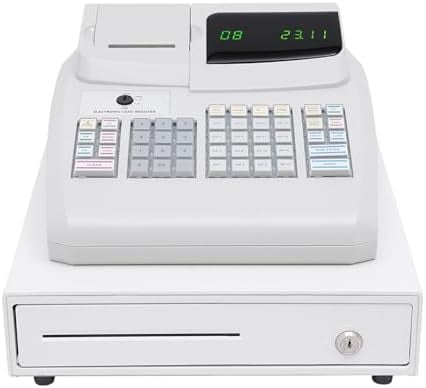 47 Keys Electronic Cash Register POS System Cash Register, 6 Digits LED ...