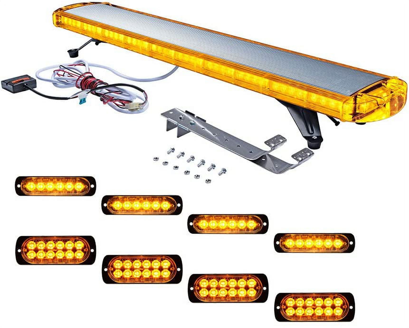 47" LED Ligth Bar Car Tow Truck Emergency Warning Beacon Plow Safety ...