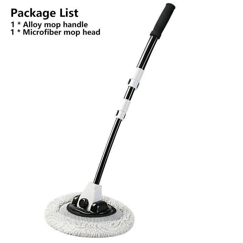 47'' Long Handle Car Wash Mop with 15° Ergonomic Design, Retractable ...