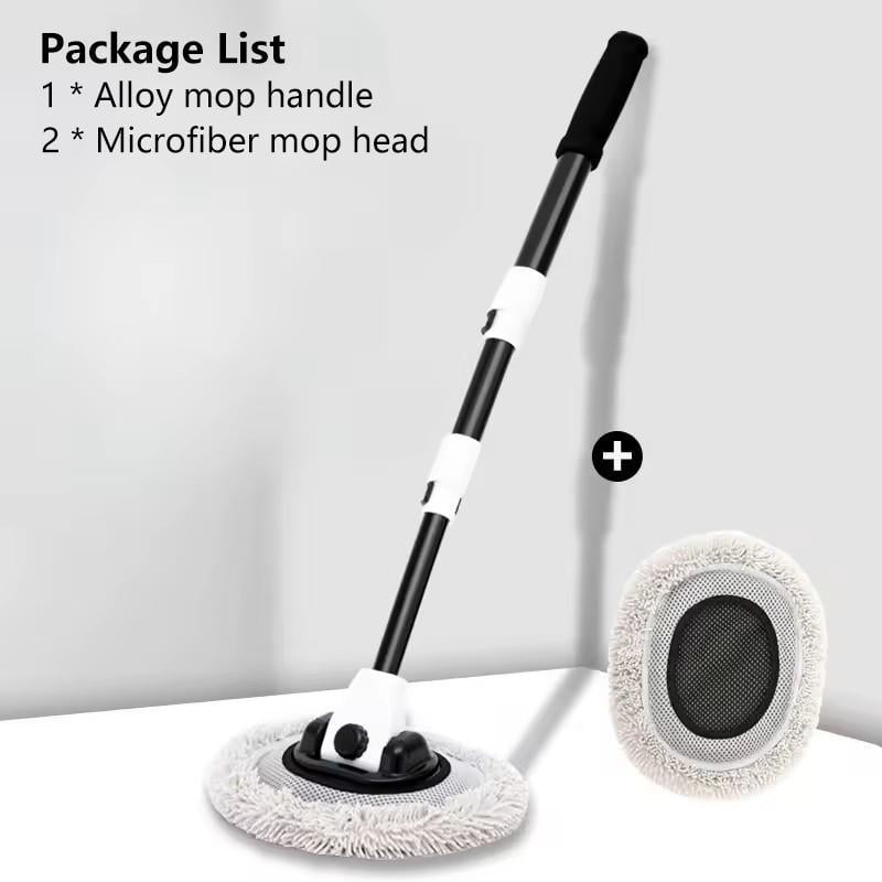 47'' Long Handle Car Wash Mop with 15° Ergonomic Design, Retractable ...
