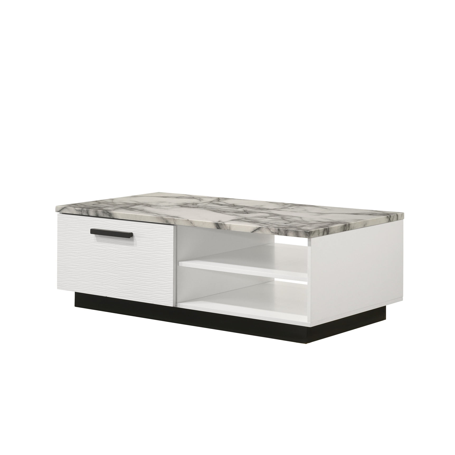47" Long White Table - Concealed Drawer Storage - Photo Viewing ...