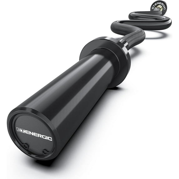 47" Olympic EZ Curl Bar 500-lbs Capacity Steel Barbell Suitable for 2 ...