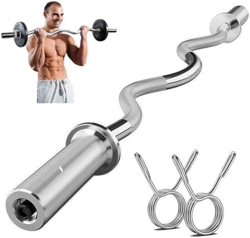 47" Olympic EZ Curl Bar for 2-inch Plates - Ez Bar - Ez Barbell Curl ...