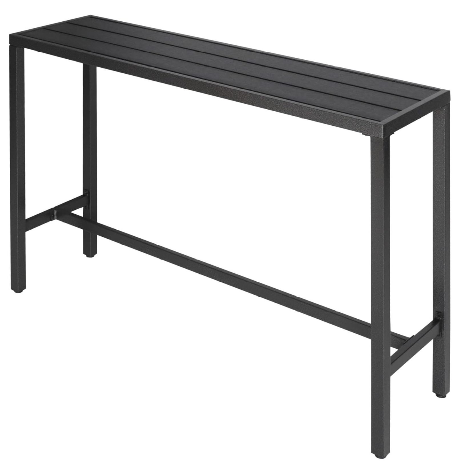 47'' Outdoor Bar Table with Footrest, Rectangular Patio Pub Table ...