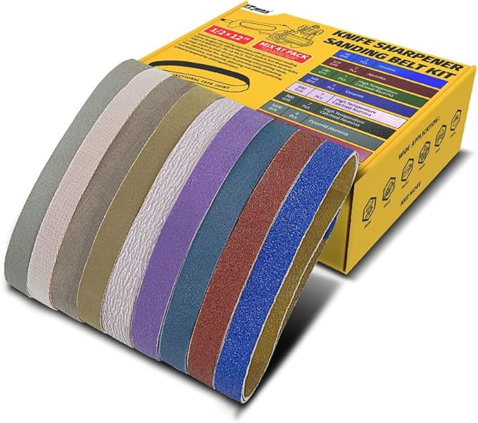 47-Piece 1/2" x 12" Knife Sharpener Sanding Belt Kit for Work Sharp Knife & Tool Sharpener ...