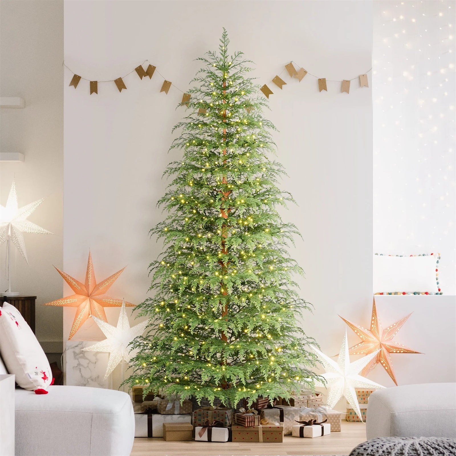 47"Pre-Lit Christmas Tree - Christmas Decorations , Twinkle Artificial ...