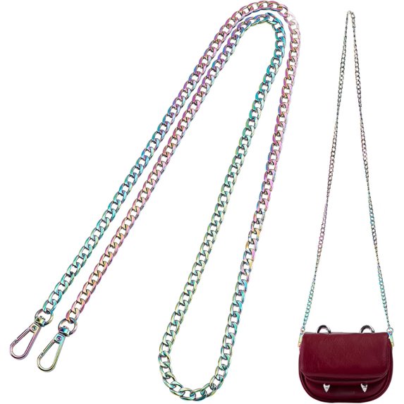 47" Purse Chain Metal Long Shoulder Handbag Strap 8mm Wide Handle Bag ...