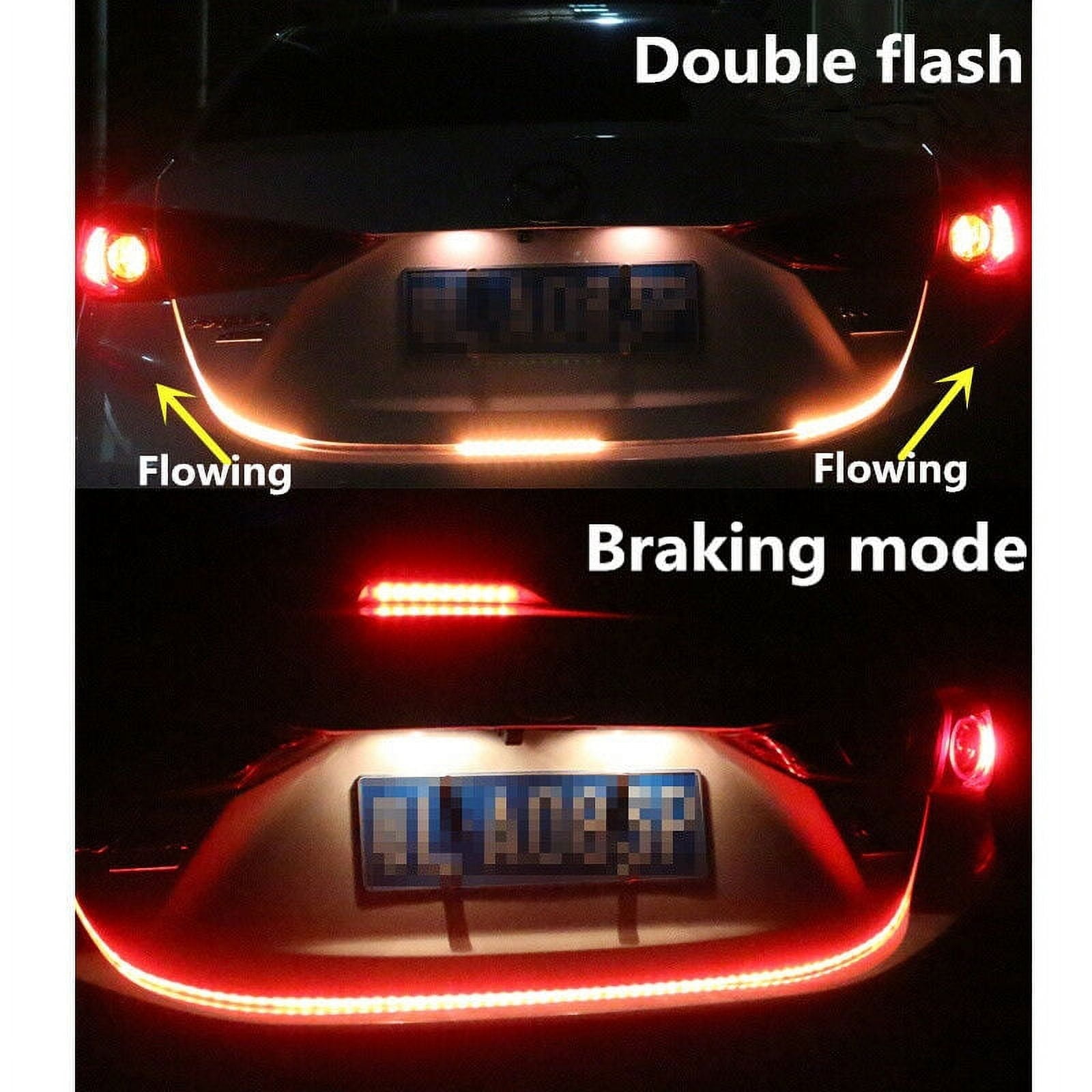 47"RGB Car Rear Trunk Strip Light Tailgate Brake Drive Turn Signal Flow ...