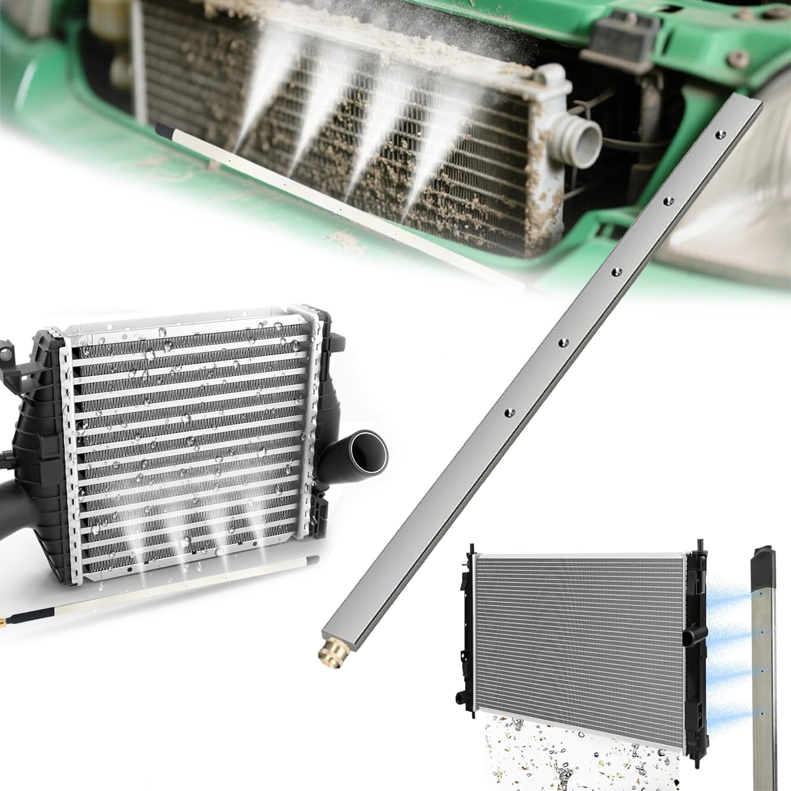 47” Radiator Cleaning Wand, Cordless Pressure Washer, 4500 Psi Slim Fan ...