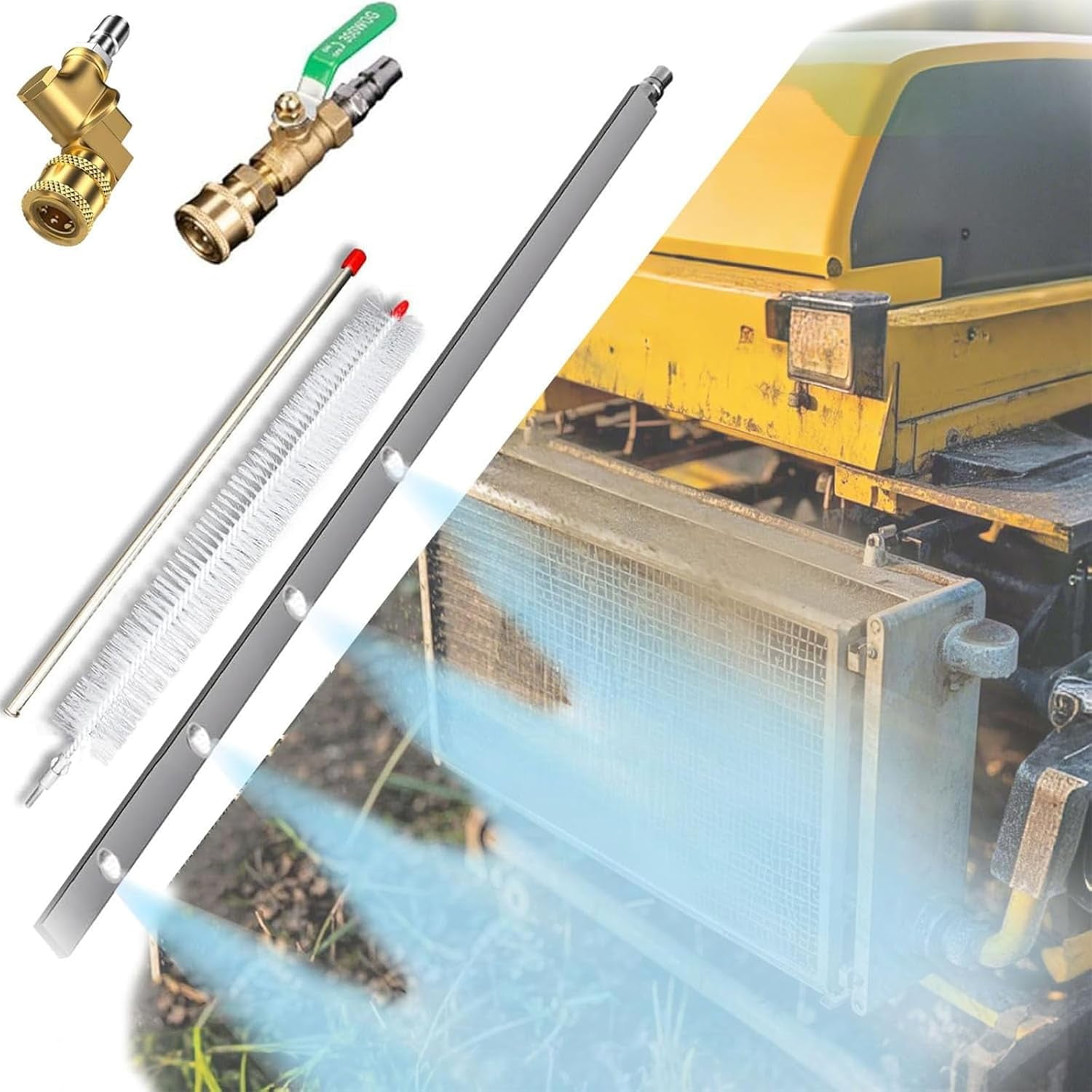 47” Radiator Cleaning Wand Tool, 4500 Psi Slim Fan Spray Nozzle, with ...