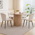 47" Round Dining Table Set for 4, Modern Kitchen Table with 4 ...