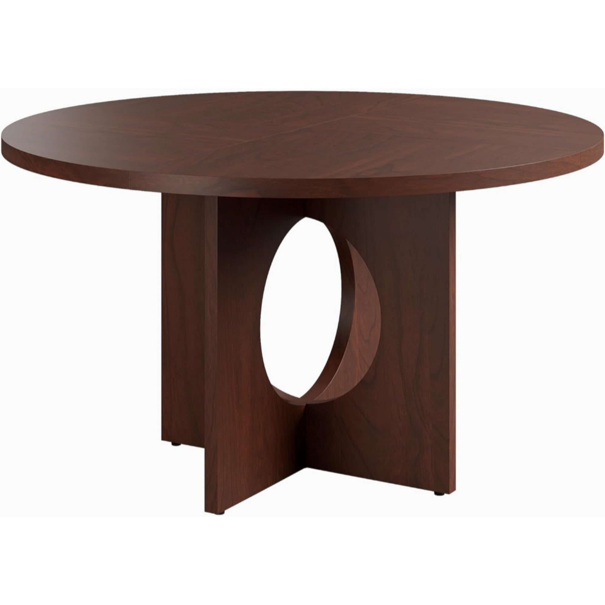 47" Round Pedestal Dining Table - Seats 4-6 People, Space-Saving ...
