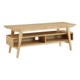 47" Stylish Wood Sleek Minimalist Japandi TV Stand - English Ash ...