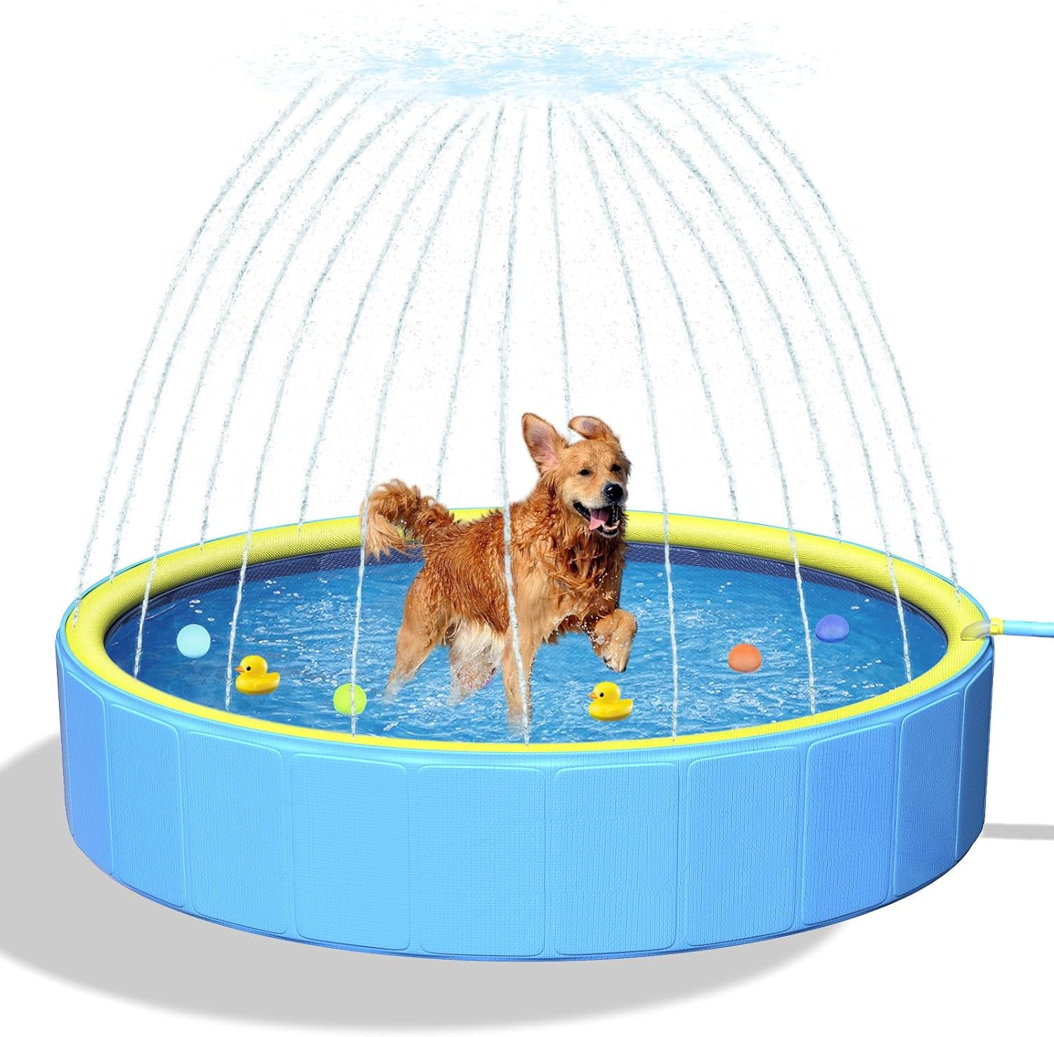 47" Thicken Large Dog Pool,Non-Slip Kiddie/Kids Pool Hard Plastic,2-in ...
