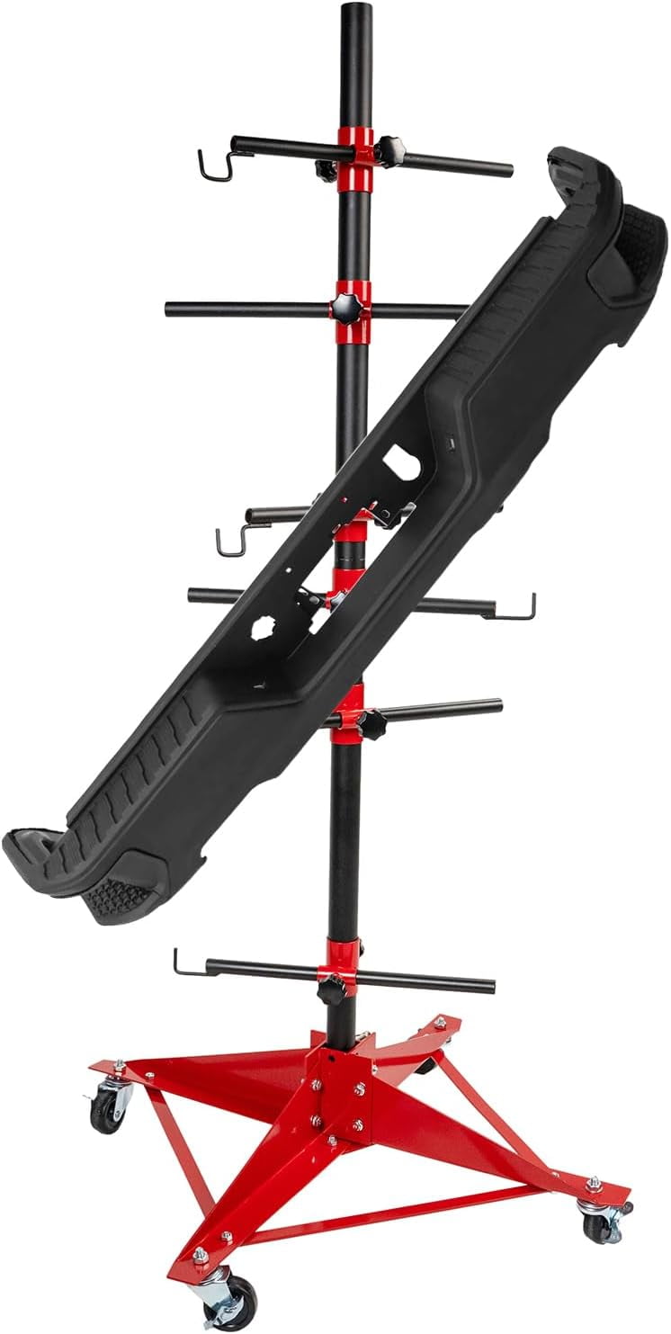 47" Universal Auto Panel Tree Paint Stand with 6 Hooks, 4 Wheels Auto ...