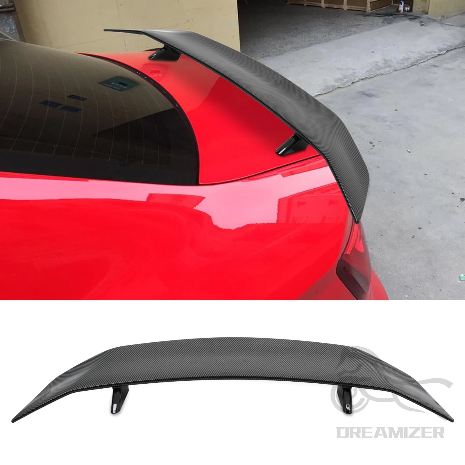 47" Universal Car Rear Trunk Spoiler Wing Matte Black Sport Style W ...
