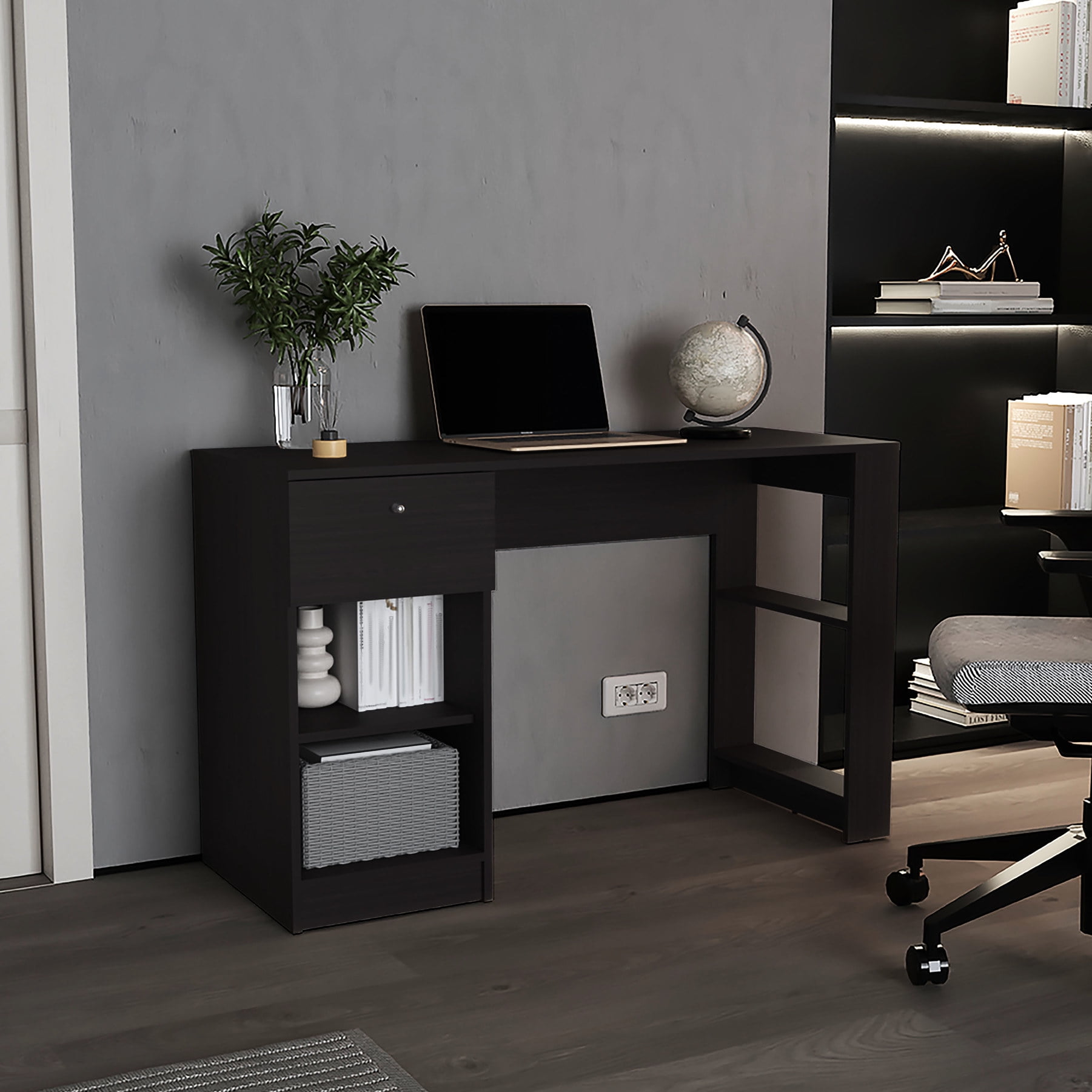 47" Wide Computer Desk | Modern Aesthetic for Office | Particle Board ...