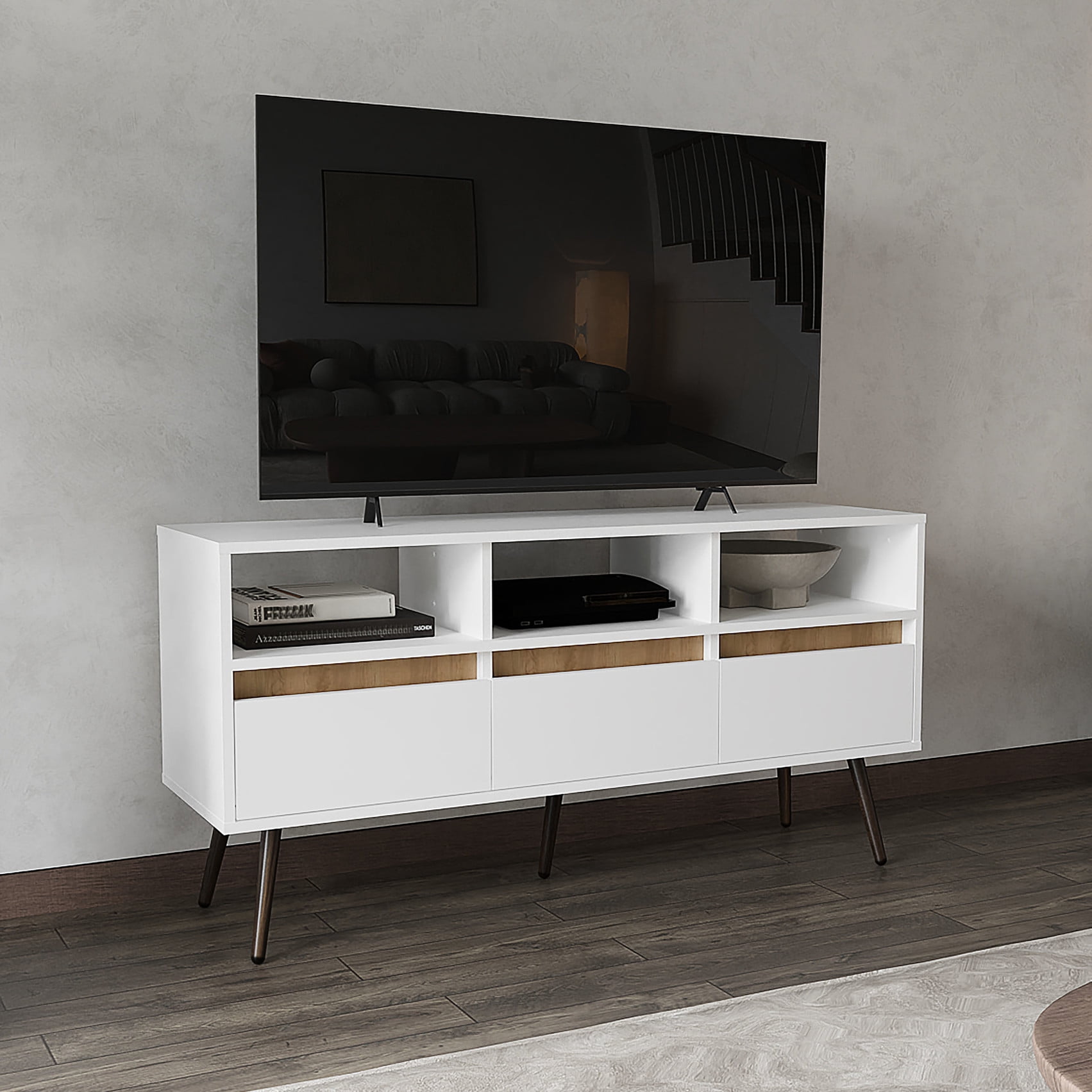 47" Wide TV Stand with Storage Drawers / Organize Your Entertainment ...