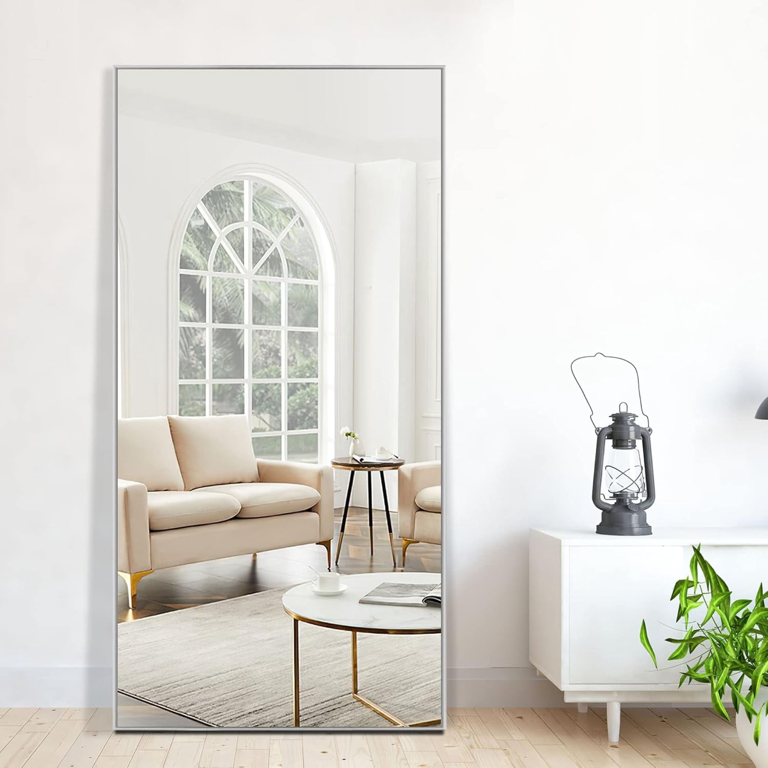 47" X 22" Full Length Mirror Full Body Mirror Aluminum Alloy Thin Frame ...