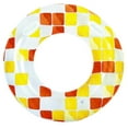 47" Yellow and Orange Fashion Mosaic Inflatable Swimming Pool Inner ...