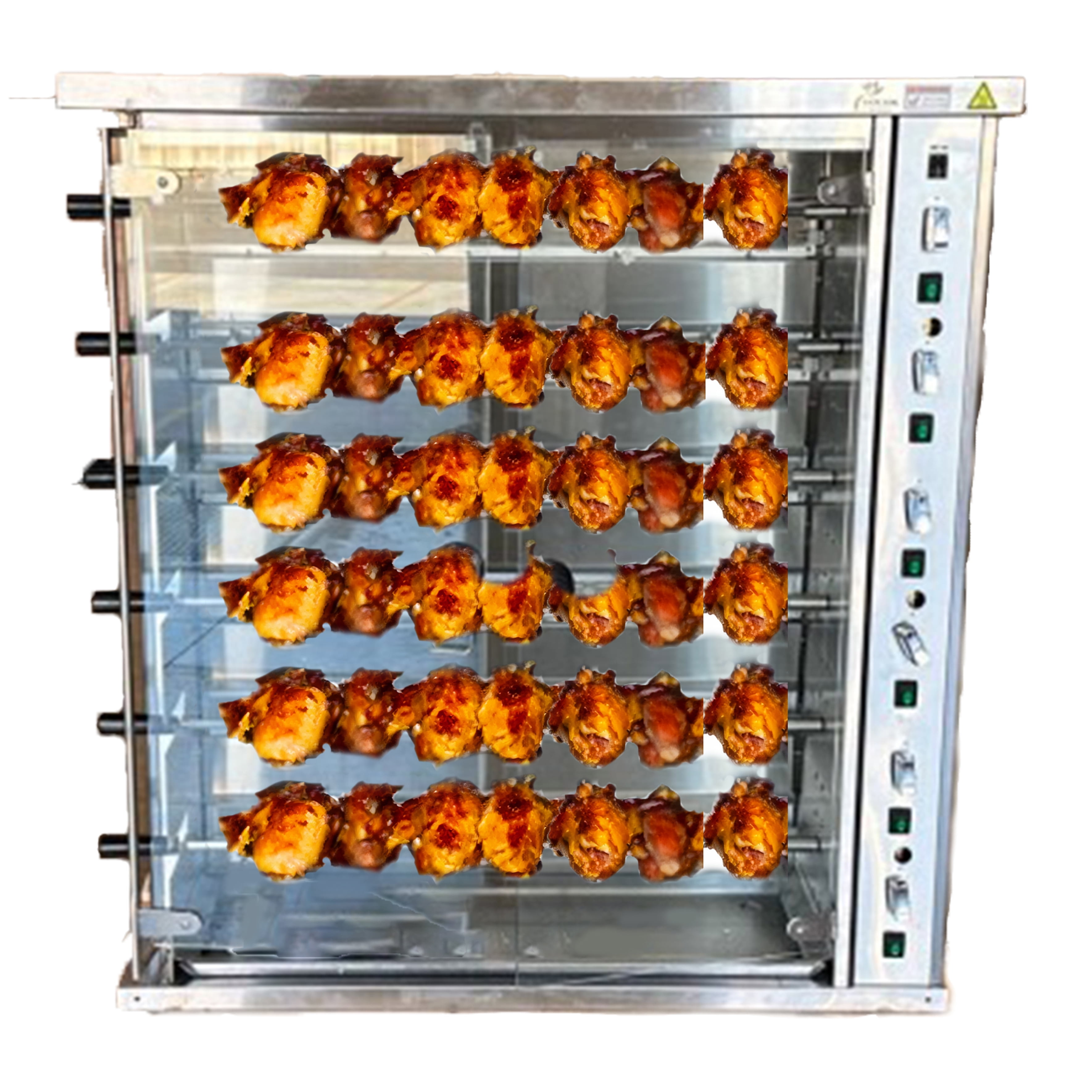 47 in. 30 Chicken Commercial Rotisserie Oven Machine, 126,000 BTU ...