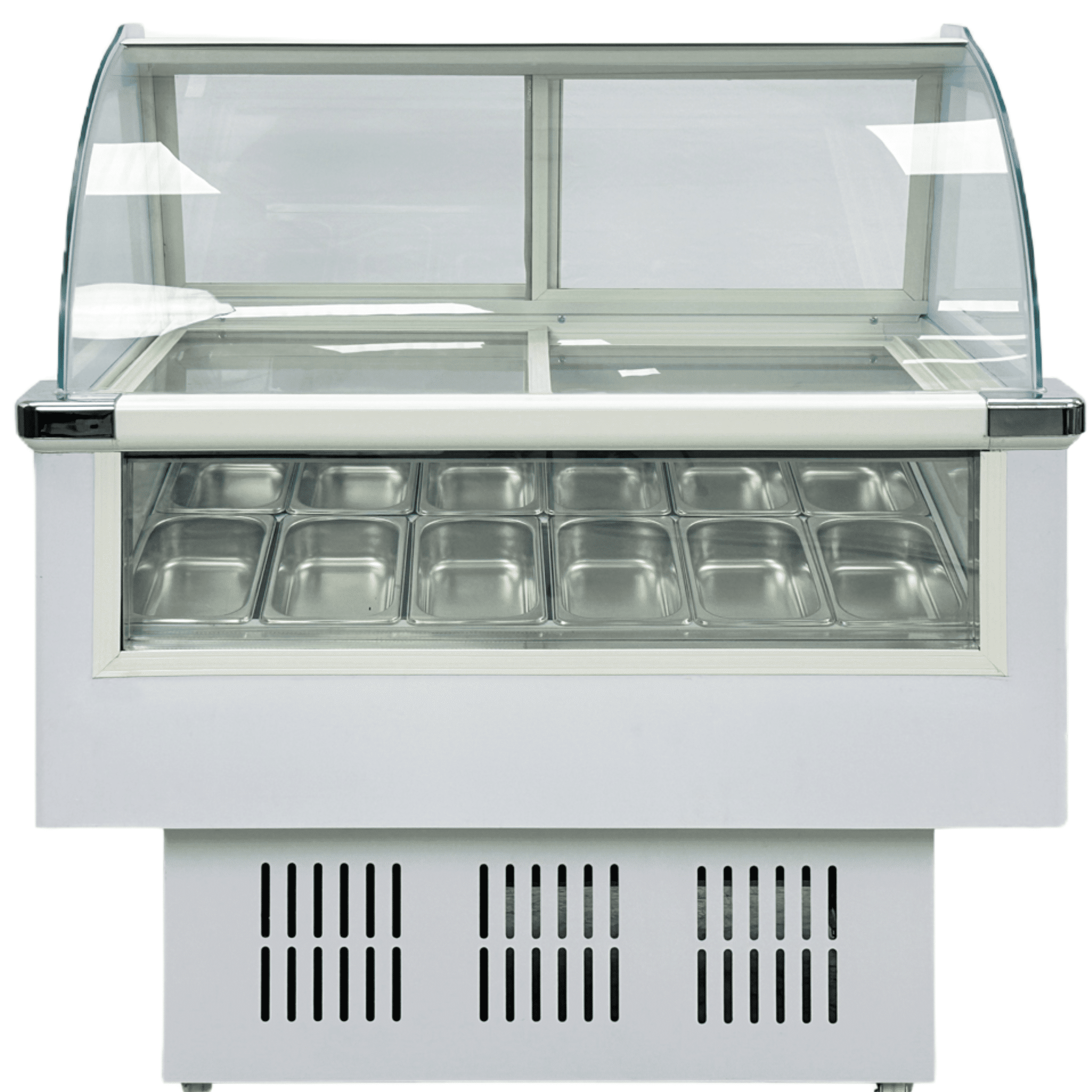 12 Pan Ice Cream Gelato Display Dipping Commercial Freezer - Walmart.com