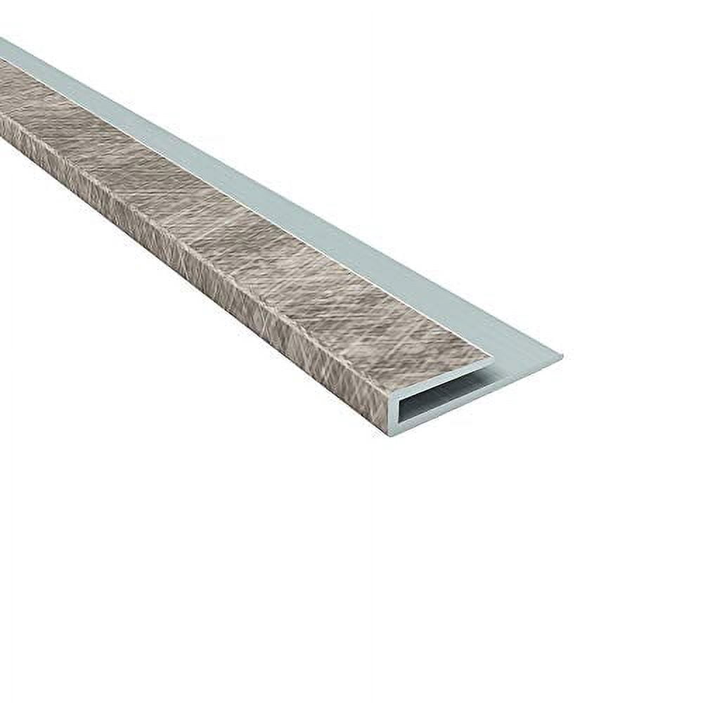 47 in. Decorative Vinyl J Trim Crosshatch Silver (5 Pack) - Walmart.com