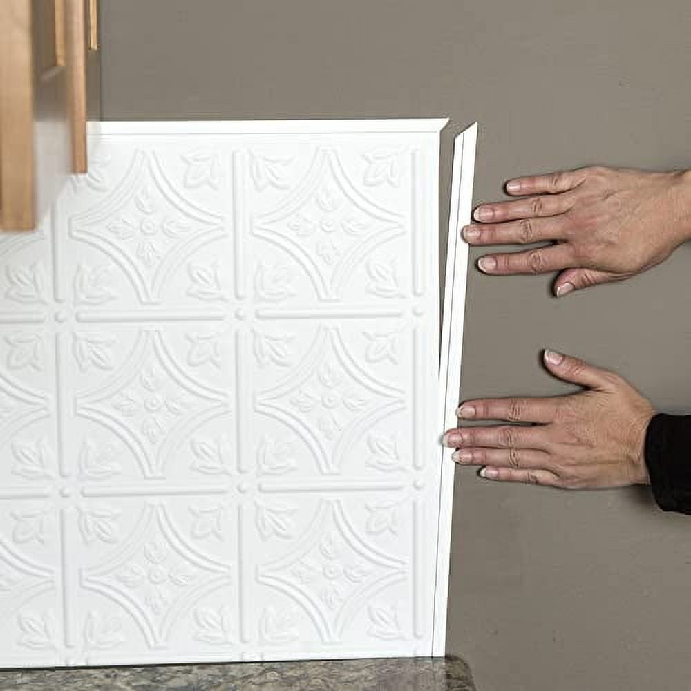 47 in. Decorative Vinyl J Trim Matte White (5 Pack) - Walmart.com