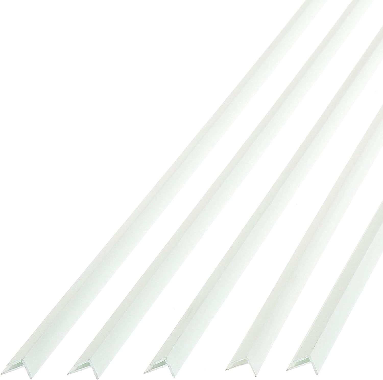 47 in. Decorative Vinyl Outside Corner Trim Gloss White (5 Pack ...