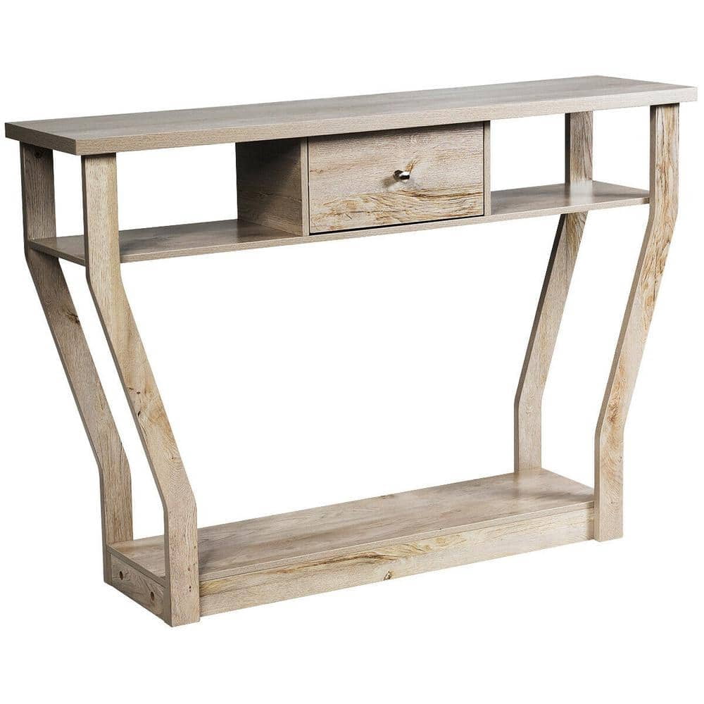 47 in. Gray Wash Standard Specialty Wood Console Table with Drawer - Walmart.com