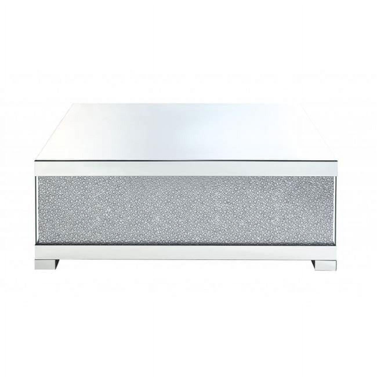 47 in. Mirrored Rectangular Coffee Table, Silver - Walmart.com