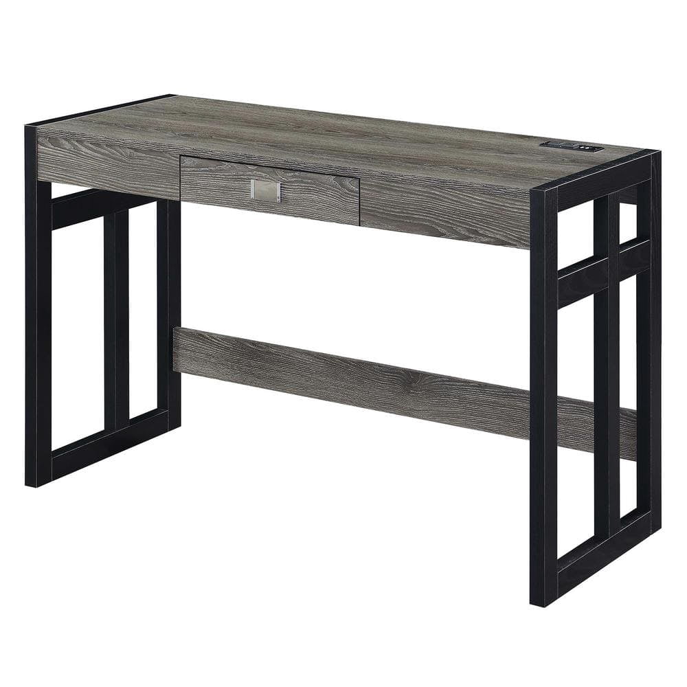 47 in. Monterey Rectangle Weathered Gray and Black Particle Board 1 ...