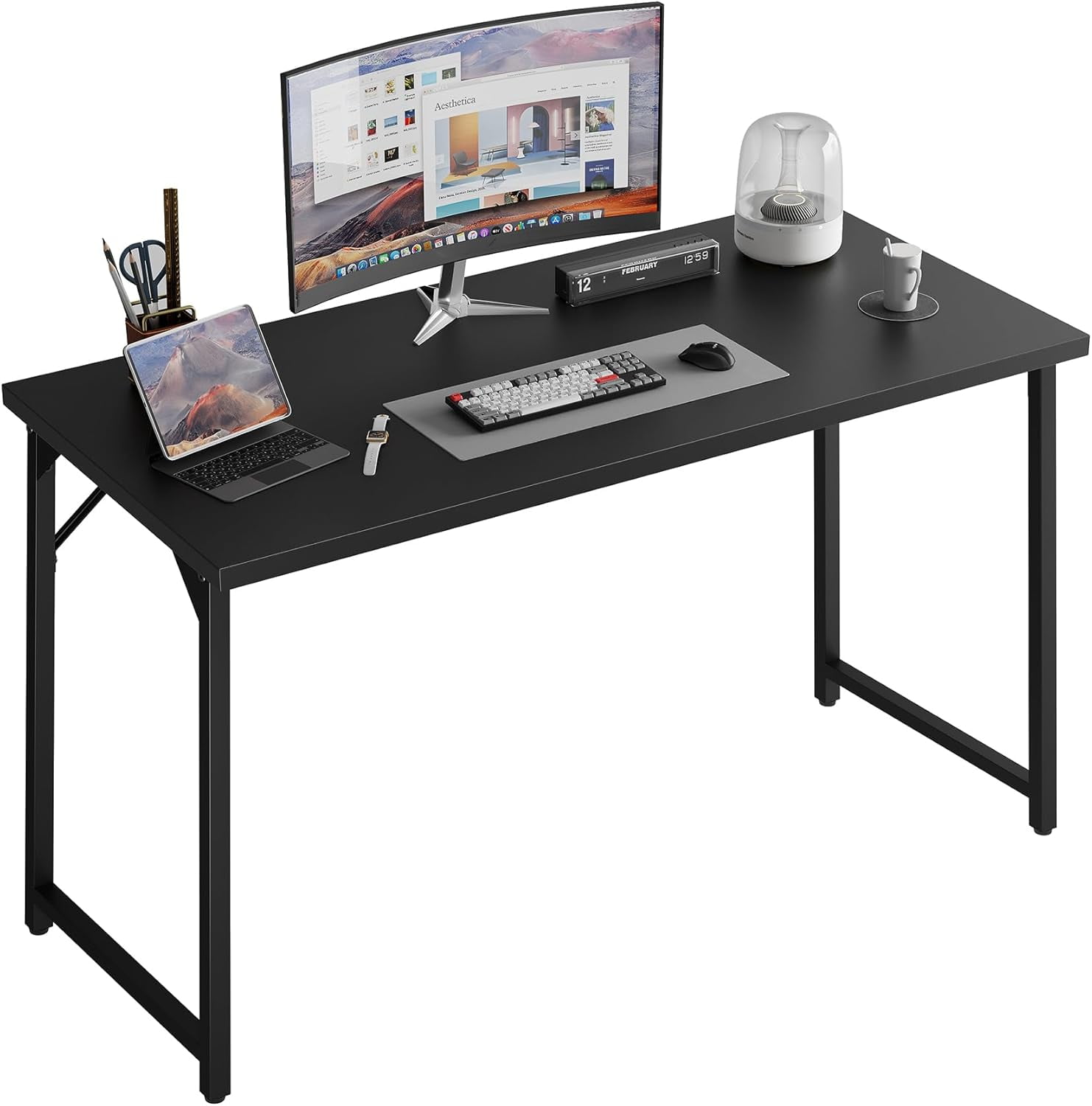 47 inch Computer Desk, Home Office Desk Study Writing Kid Table, Simple ...