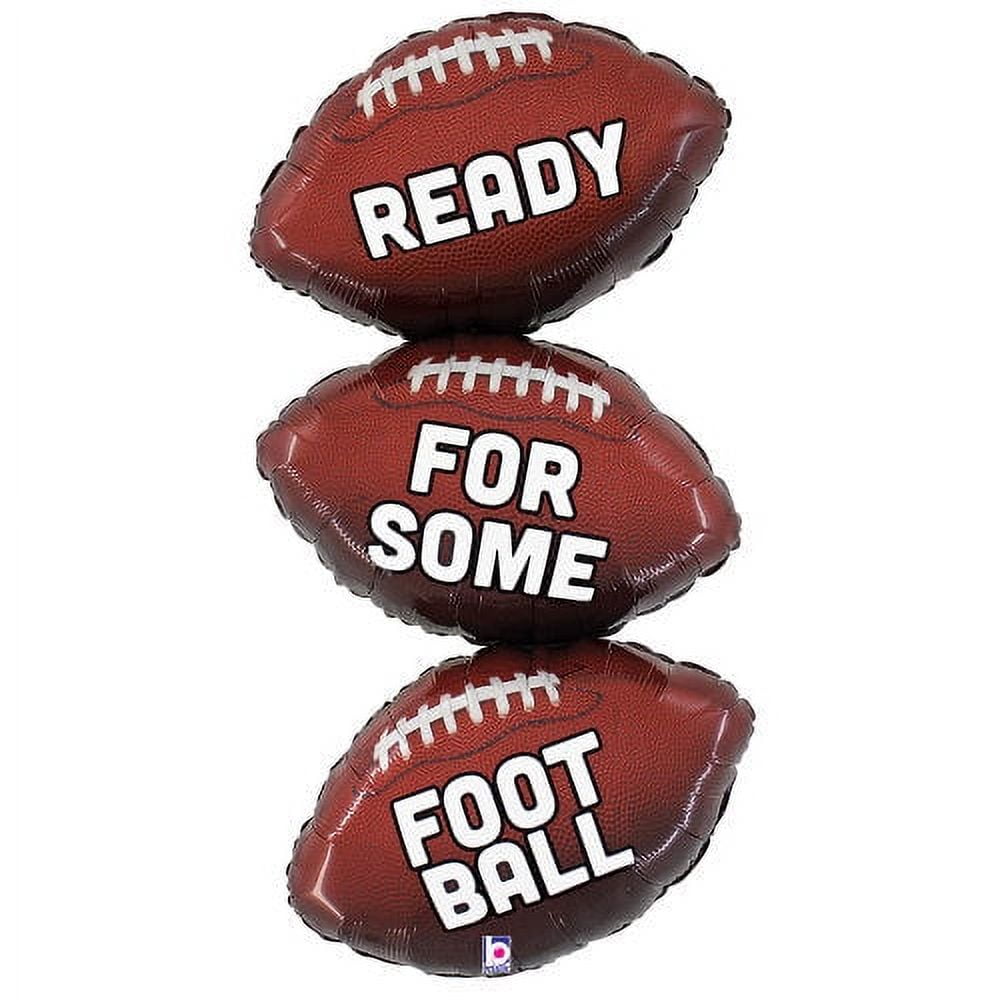 47 inch Football Trio Foil Mylar Balloon - Party Supplies Decorations ...