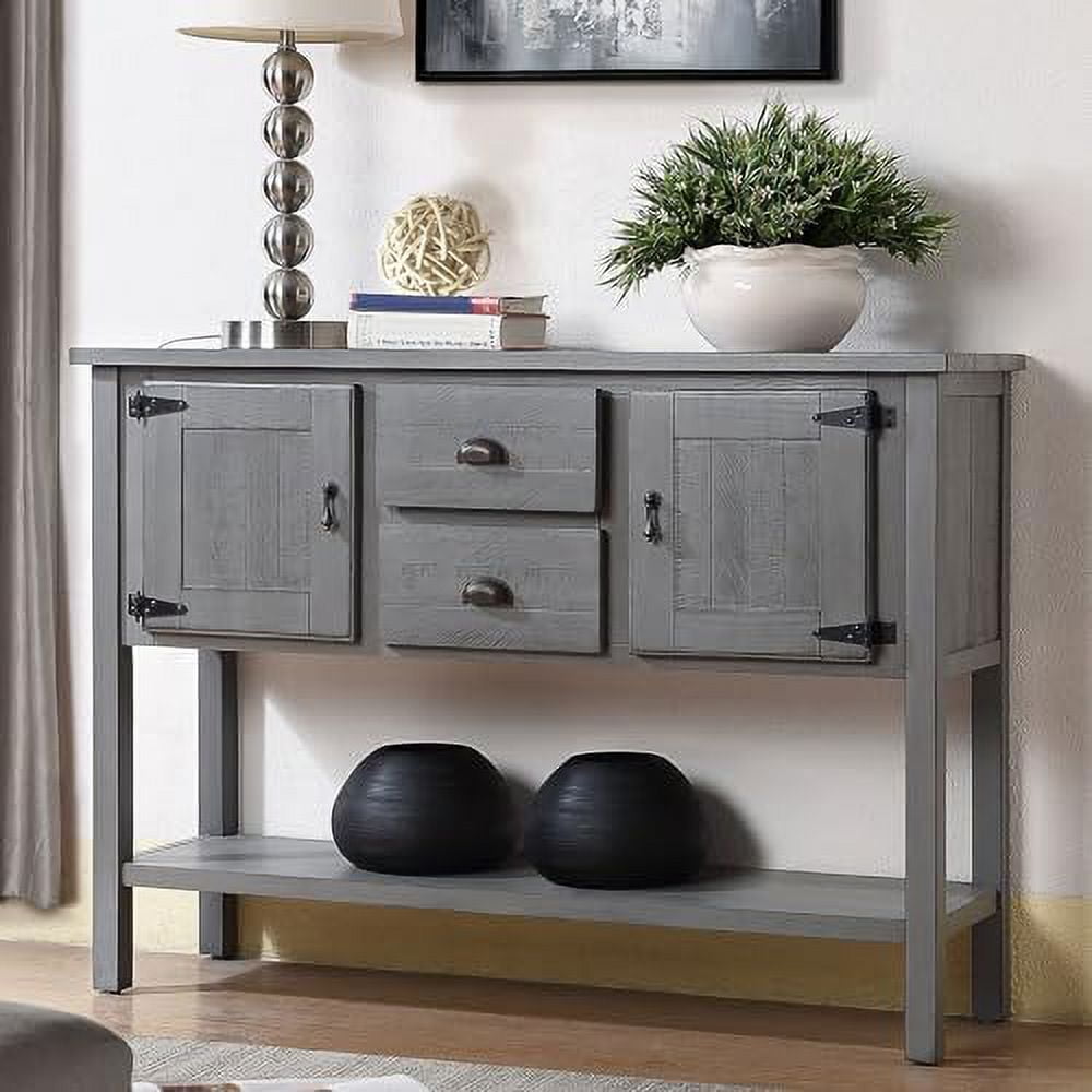 47\u201D Farmhouse Sideboard Buffet Cabinet with Rustic Accent Cabinet ...